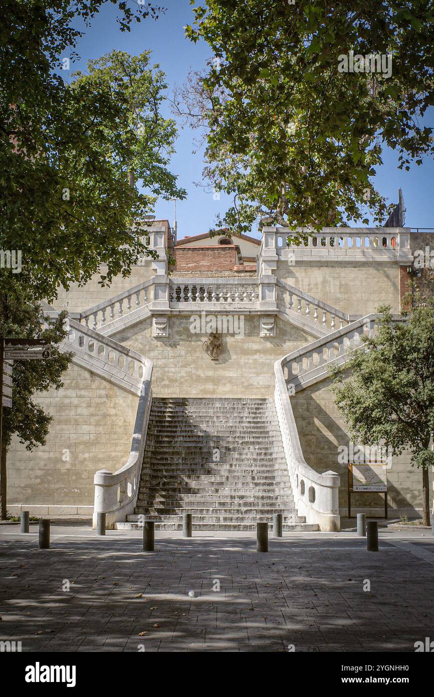 Perpignan, France - 27 Aug,2024: Escala monumental (Escala Moliere), an ...