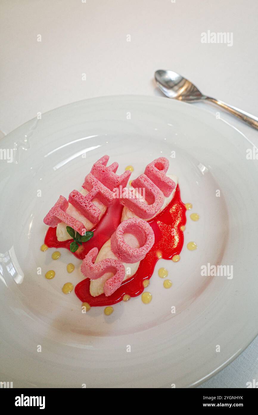 Roses, Spain - 9 Aug, 2024: Creative dishes at the El Bulli 1846 ...