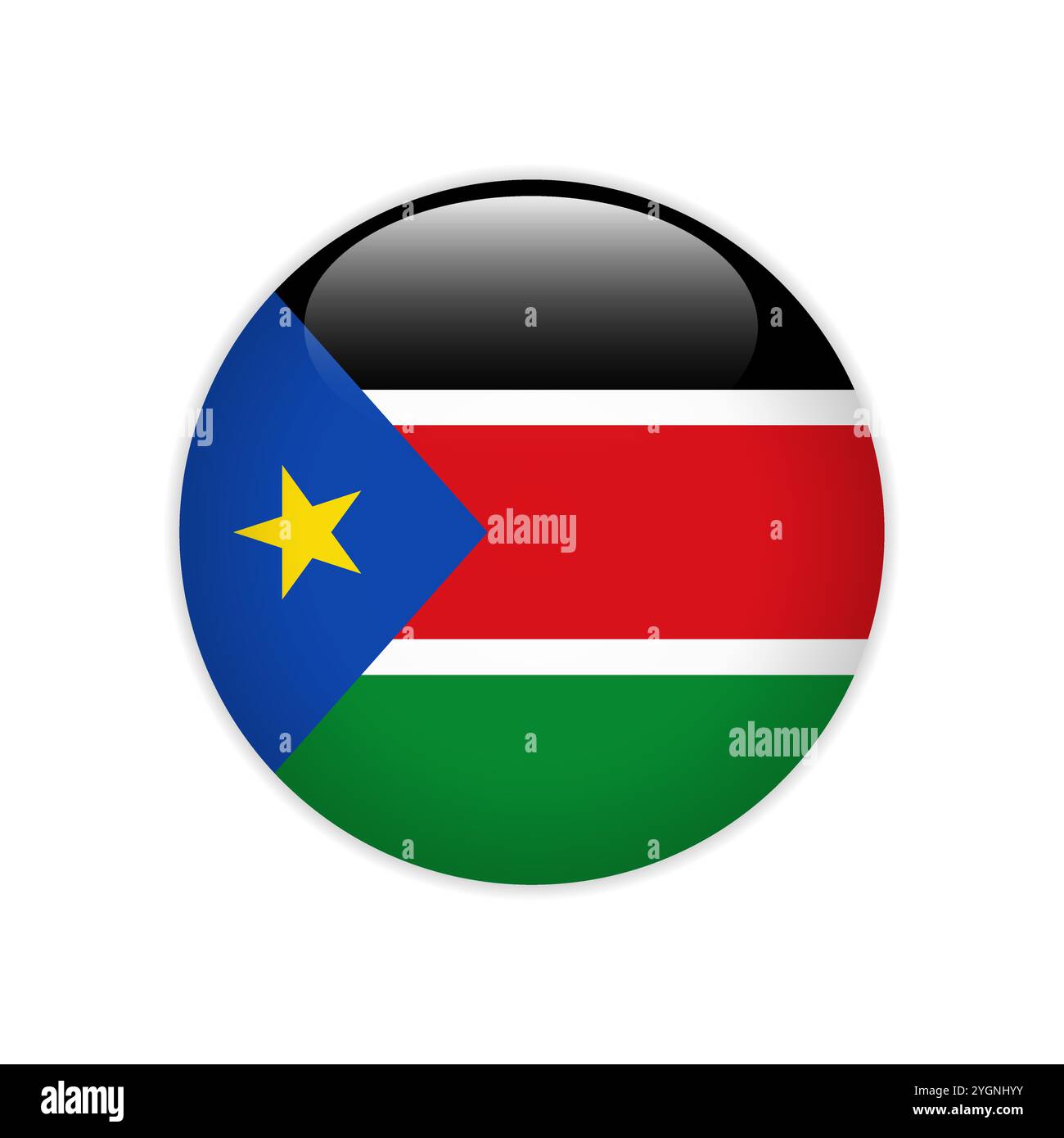 South sudan round country Stock Vector Images - Alamy
