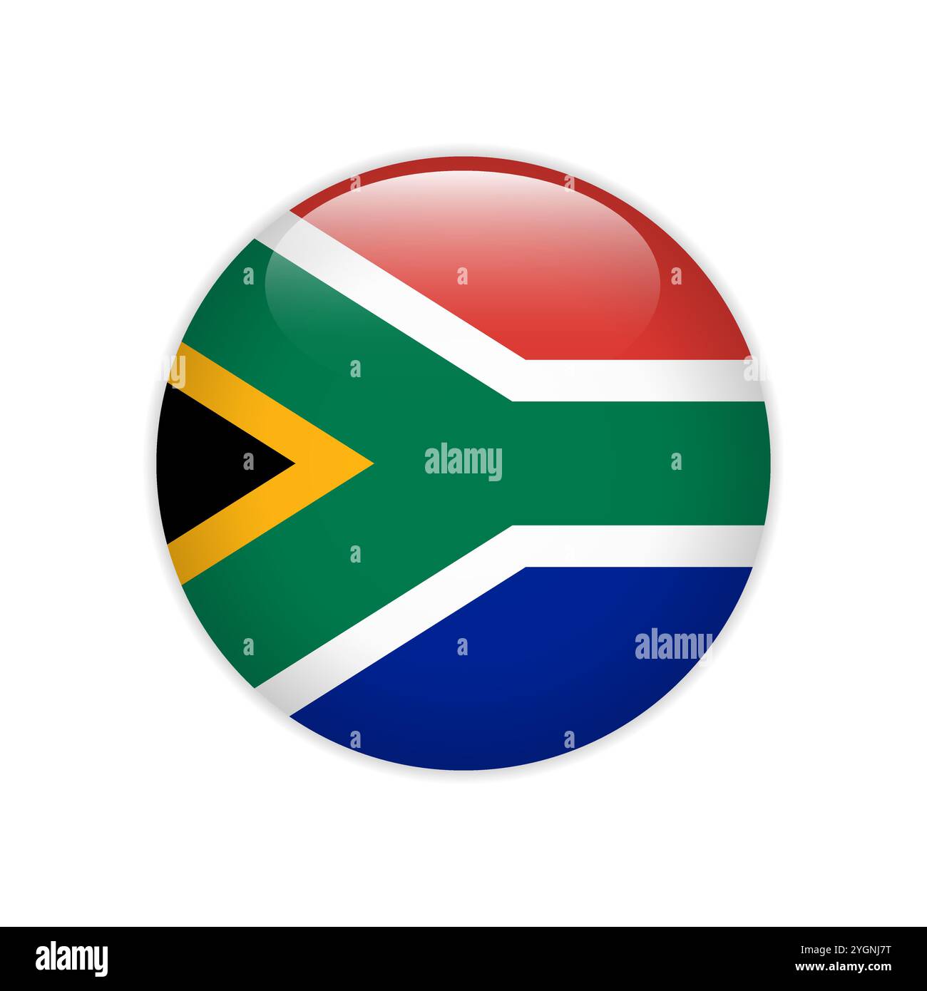 South Africa flag on button Stock Vector Image & Art - Alamy