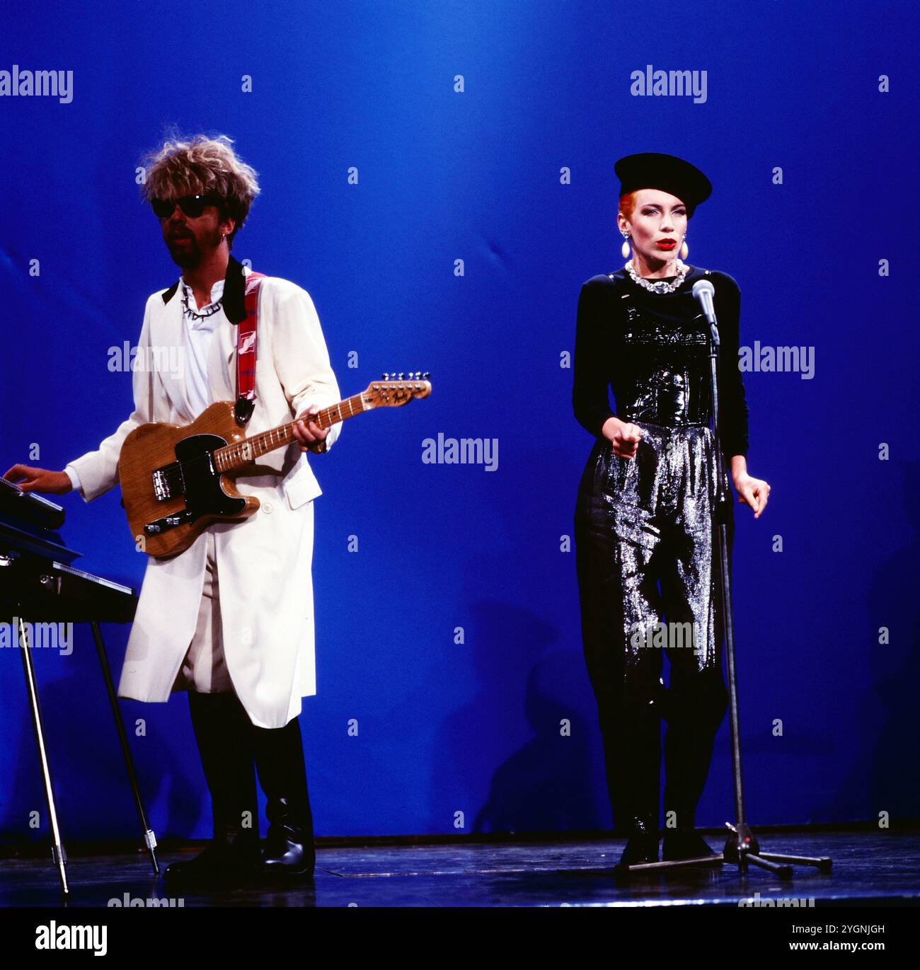 Eurythmics, britisches Pop und New Wave Duo, Gitarrist David Allen Stewart und Sängerin Annie ...
