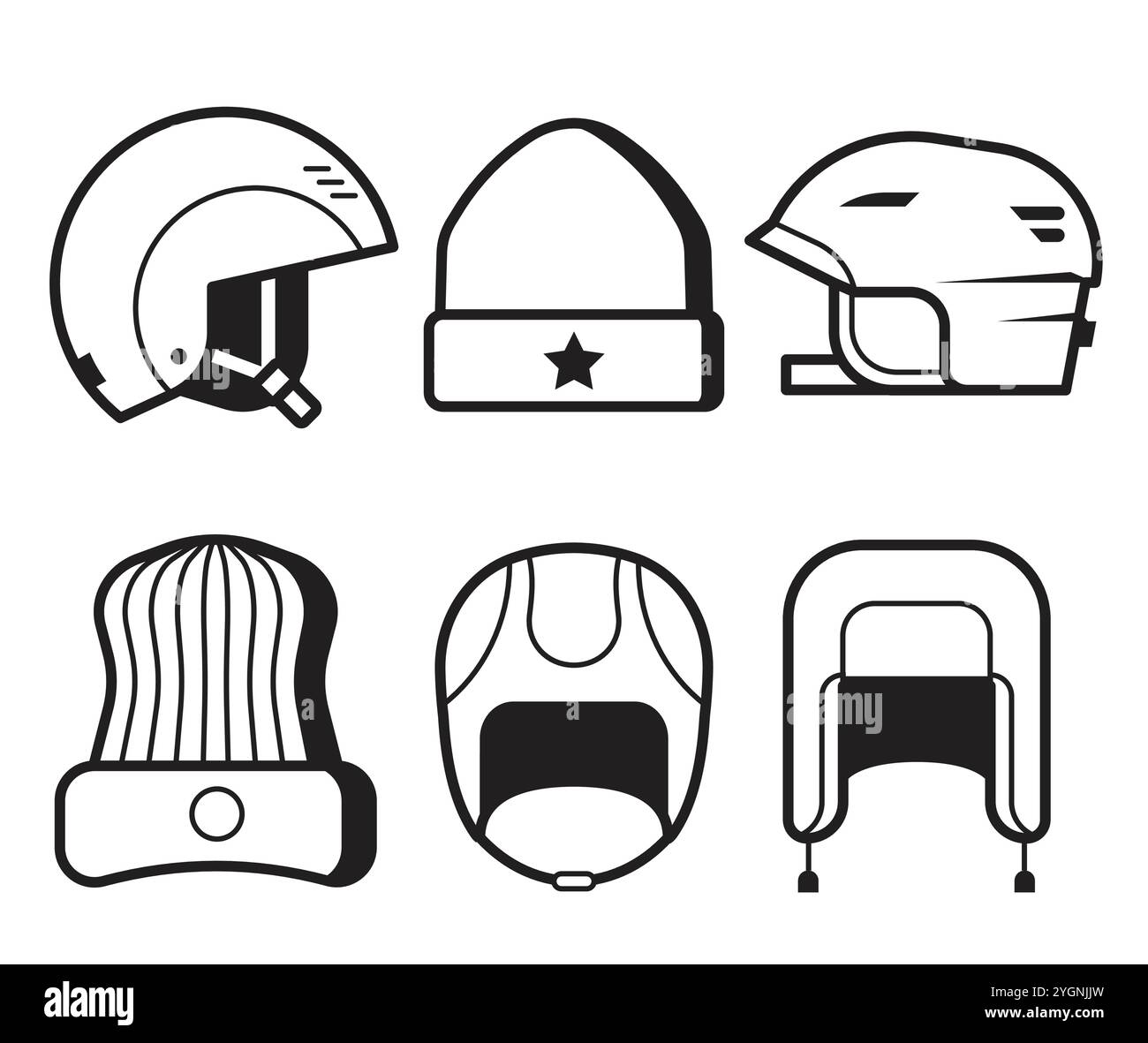 Winter cap icon linear Cut Out Stock Images & Pictures - Alamy