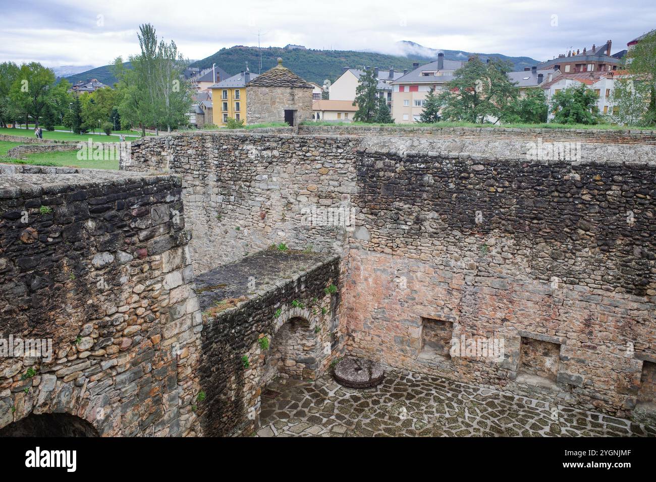 Jaca, Spain - 21 Sept, 2024: Walls of the Castle of San Pedro and ...