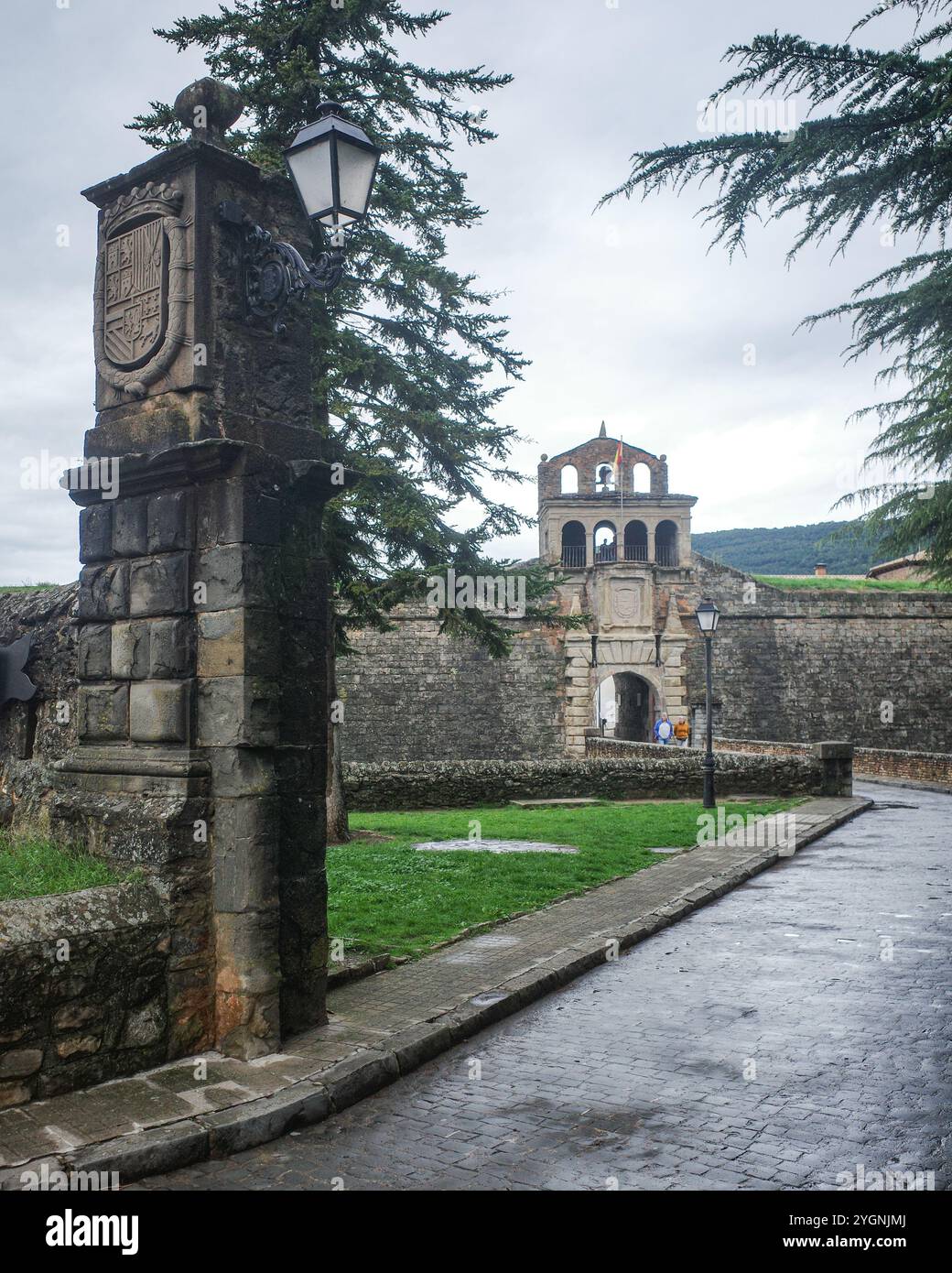 Jaca, Spain - 21 Sept, 2024: Walls of the Castle of San Pedro and ...