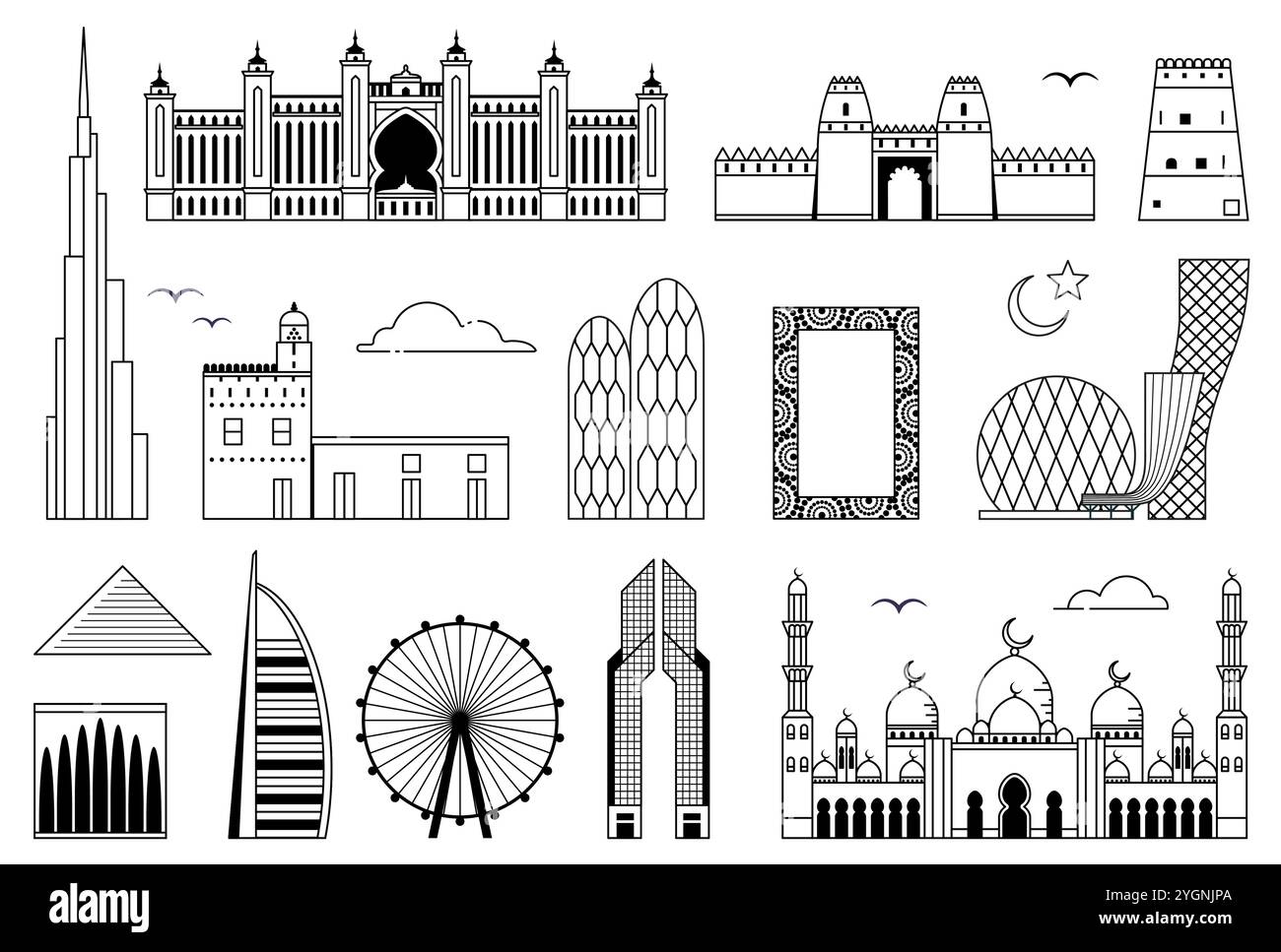 Old dubai traditional arabic Stock Vector Images - Alamy