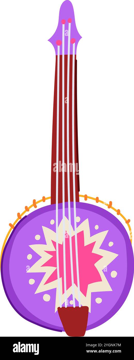 strings banjo cartoon vector illustration Stock Vector Image & Art - Alamy
