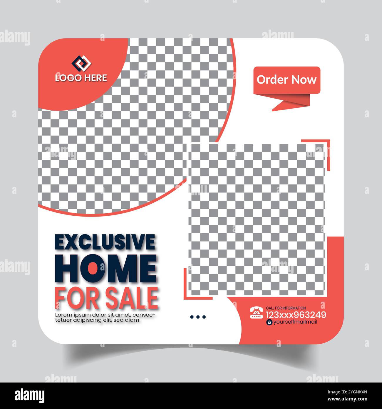 Real estate Home Social Media Post Design Layout Stock Vector Image ...