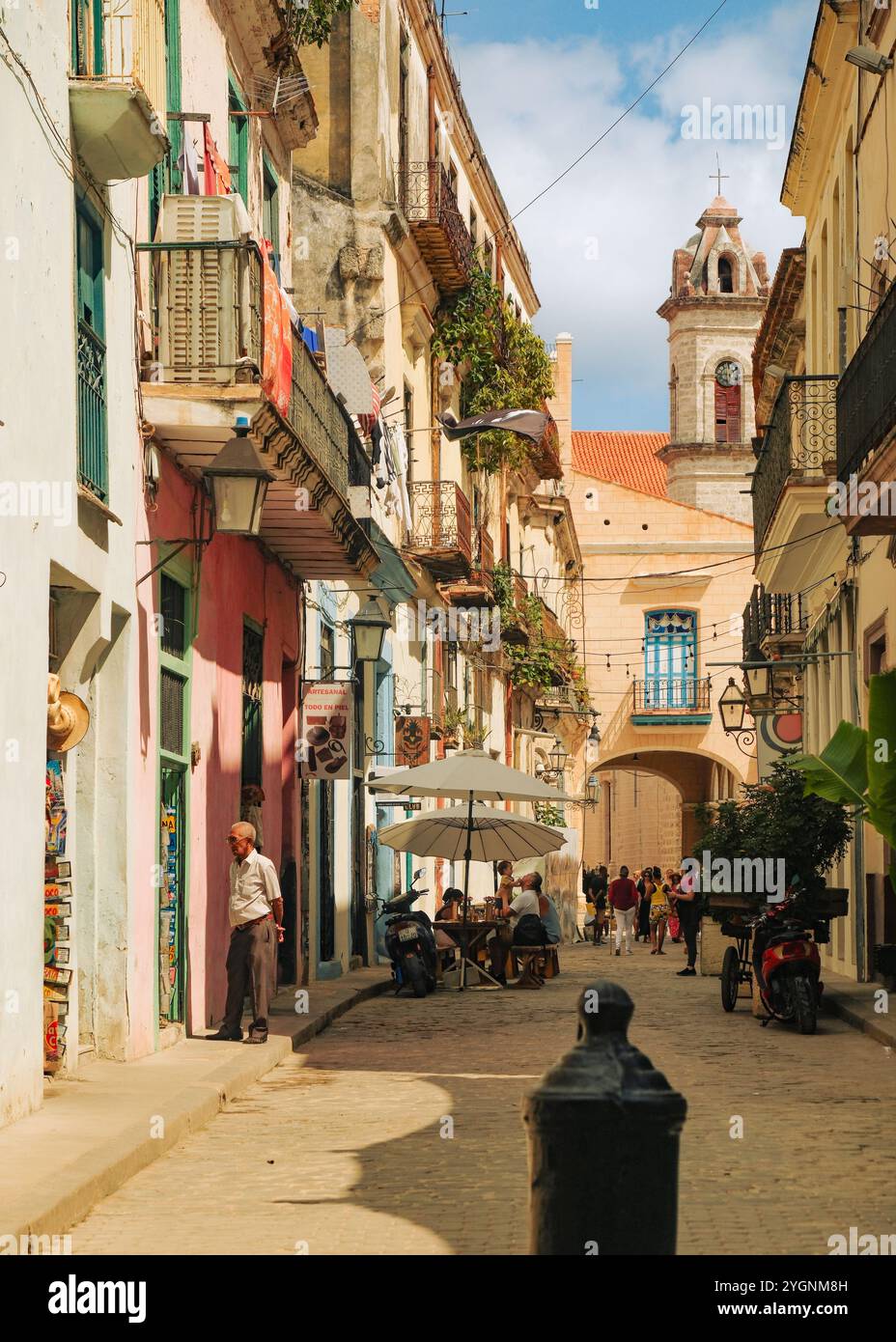 Havana, Cuba 2024 Apr15. Old colonial architecture buildings in the ...