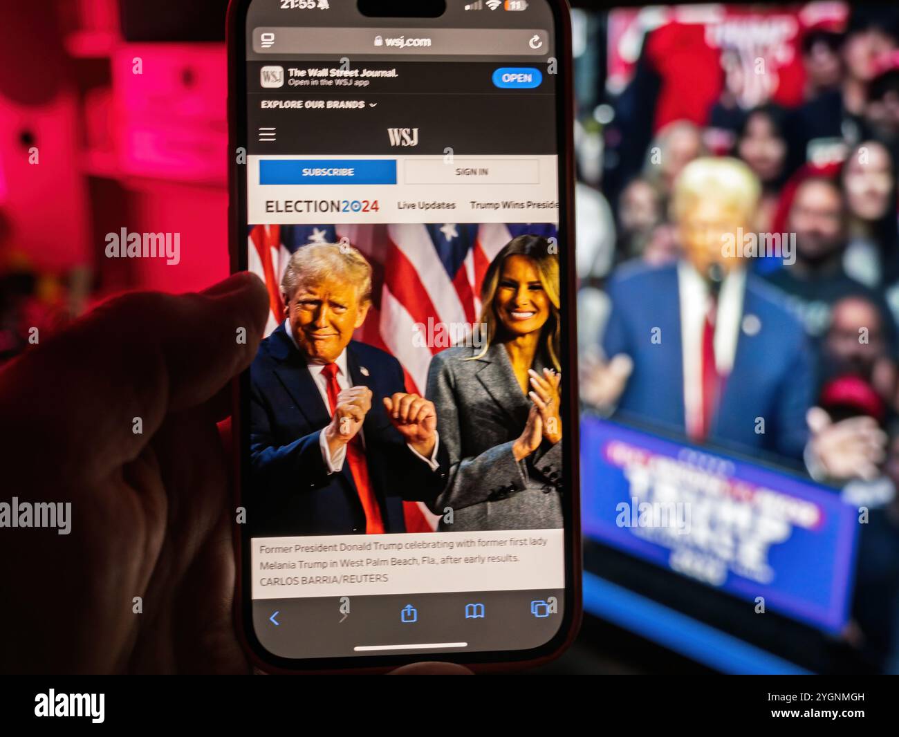 Donald and melania election night 2024 hi-res stock photography and ...