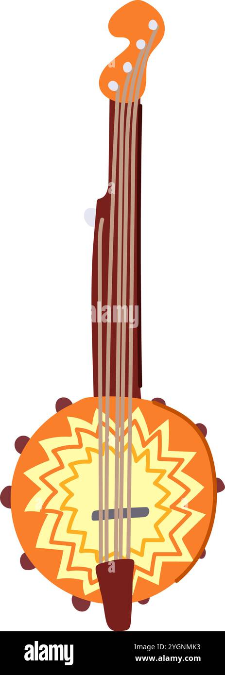 folk banjo cartoon vector illustration Stock Vector Image & Art - Alamy