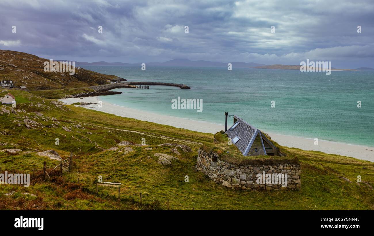 Eriskay Harbour, from where the ferry to Barra runs, in the Outer ...