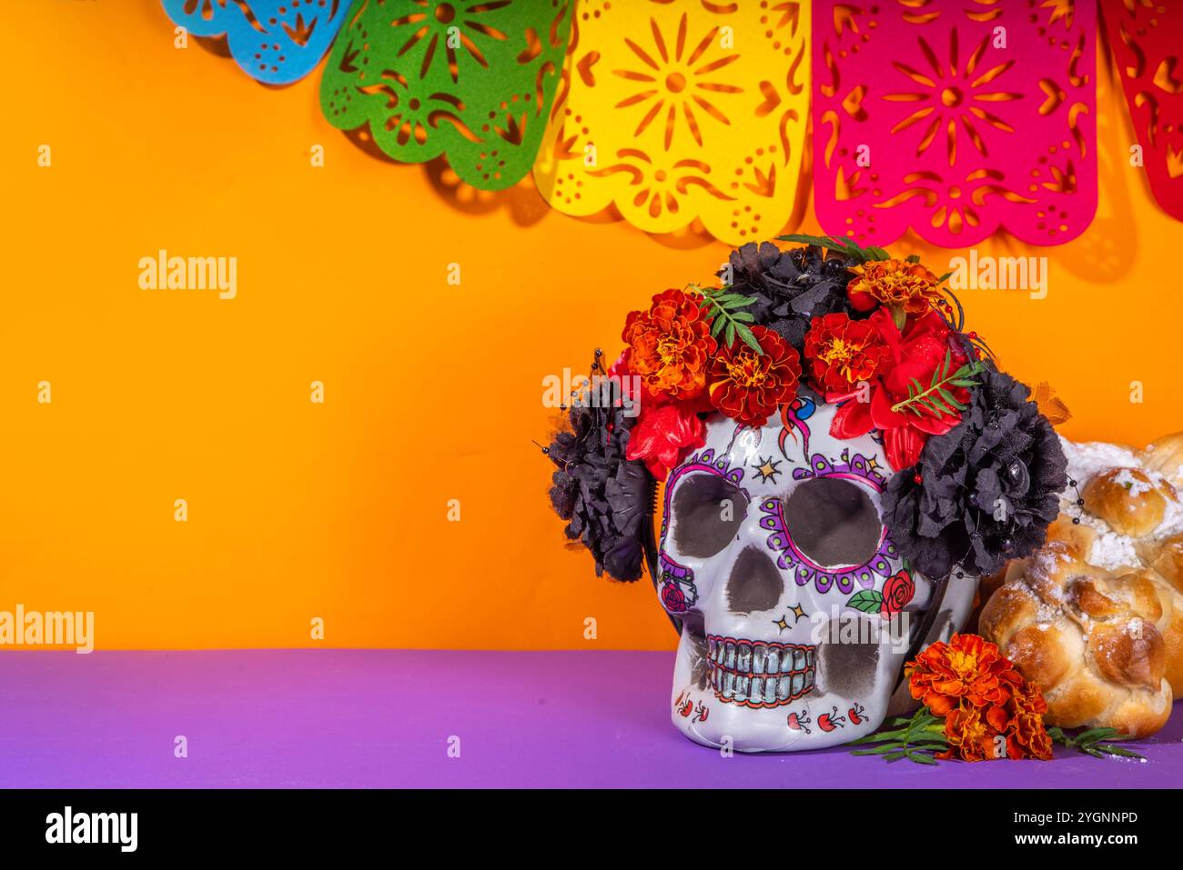 Spanish Mexican traditional holiday, autumn festival Day of the Dead ...