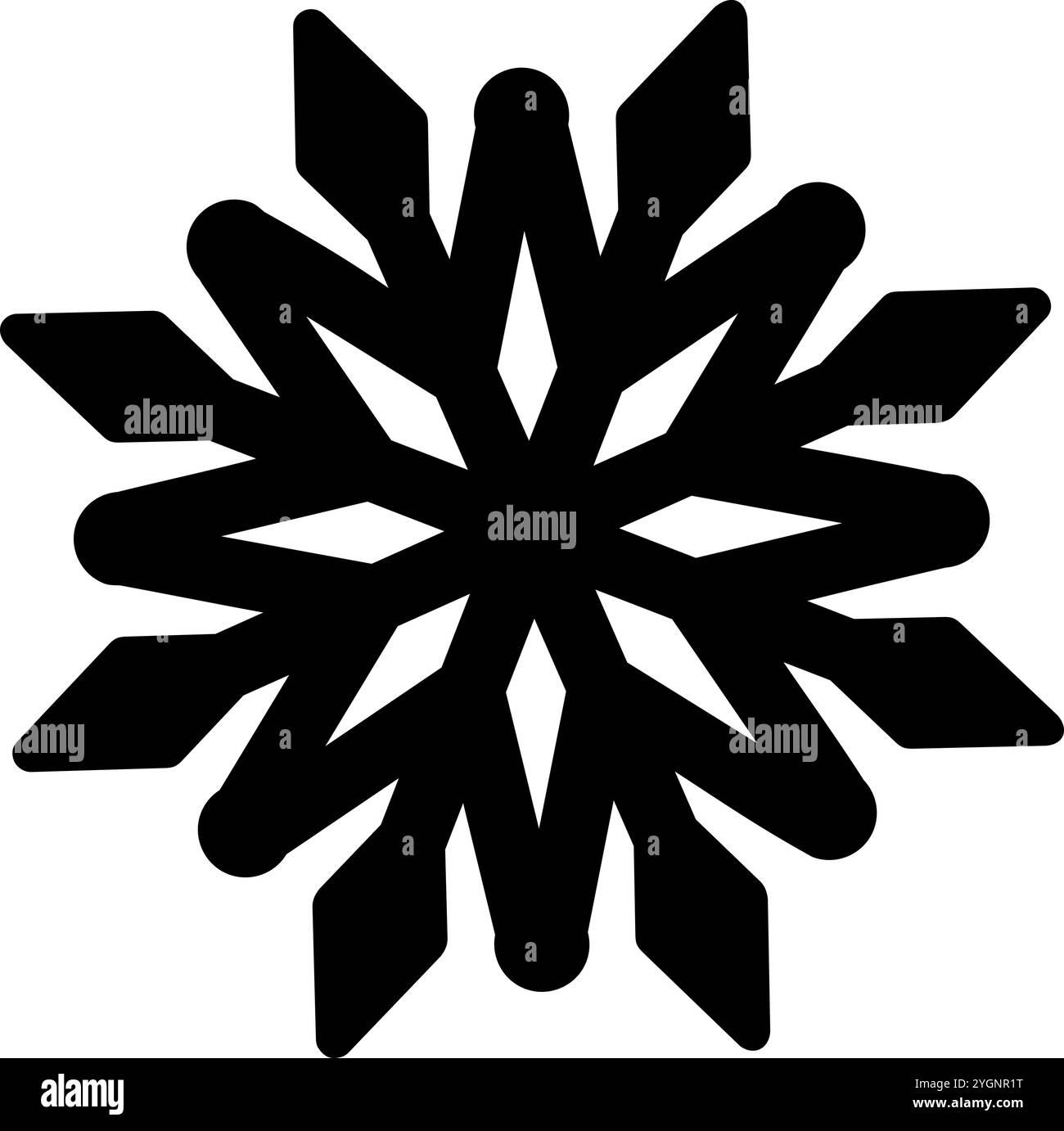 Snowflake icon. Snowflake on a white background. Winter symbol ...