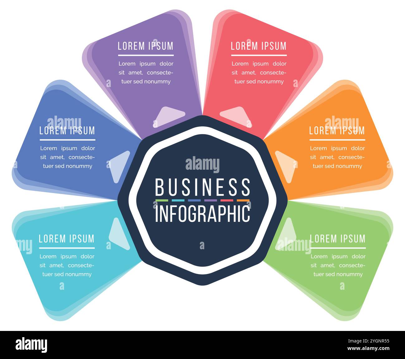 Business Infographic template 6 steps, objects, options or elements ...