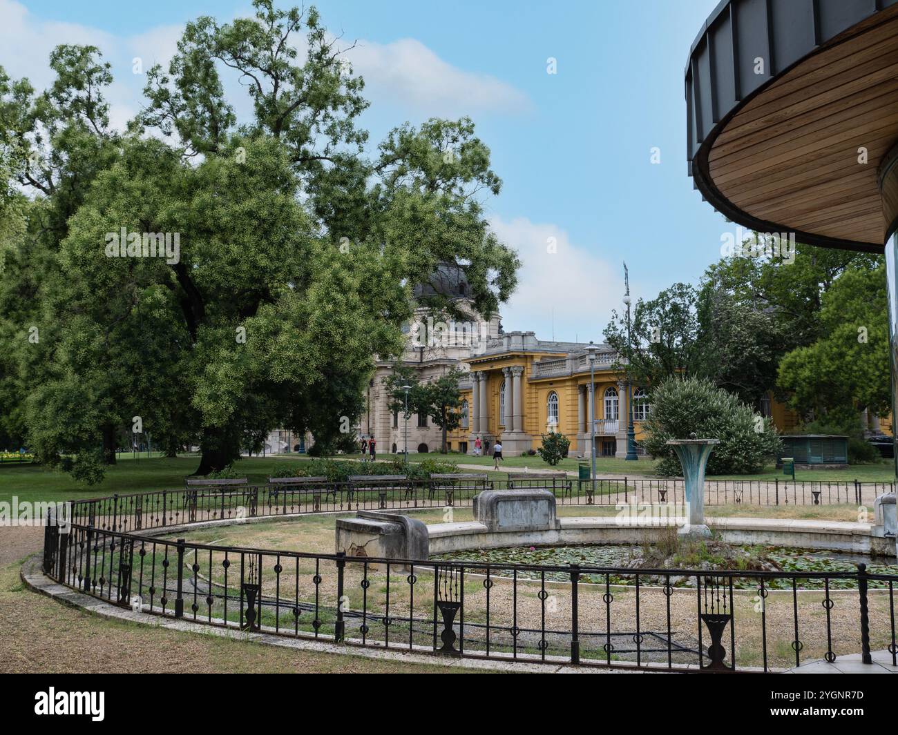 Architectural Thermal Marvel in Budapest, Facade of The Széchenyi Baths ...