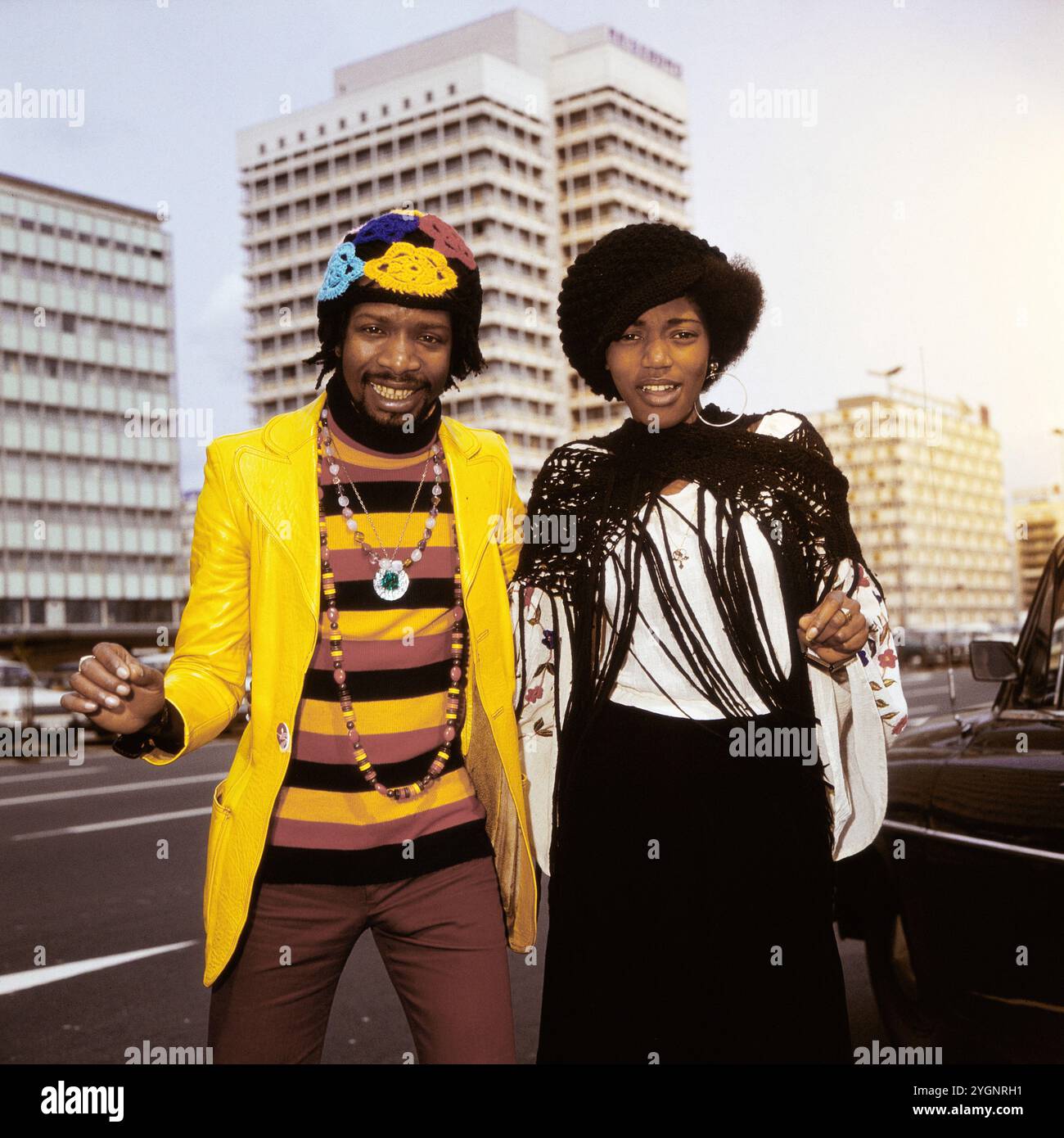 Malcolm Magaron aus St. Lucia (l.) und Liz Mitchell aus Jameika (r ...