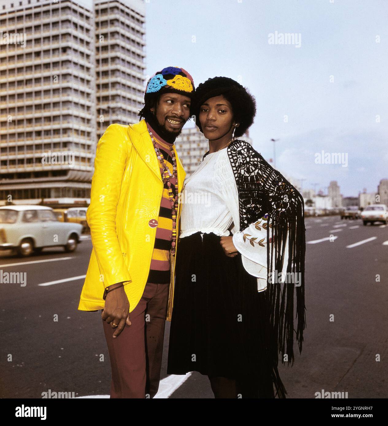 Malcolm Magaron aus St. Lucia (l.) und Liz Mitchell aus Jameika (r ...