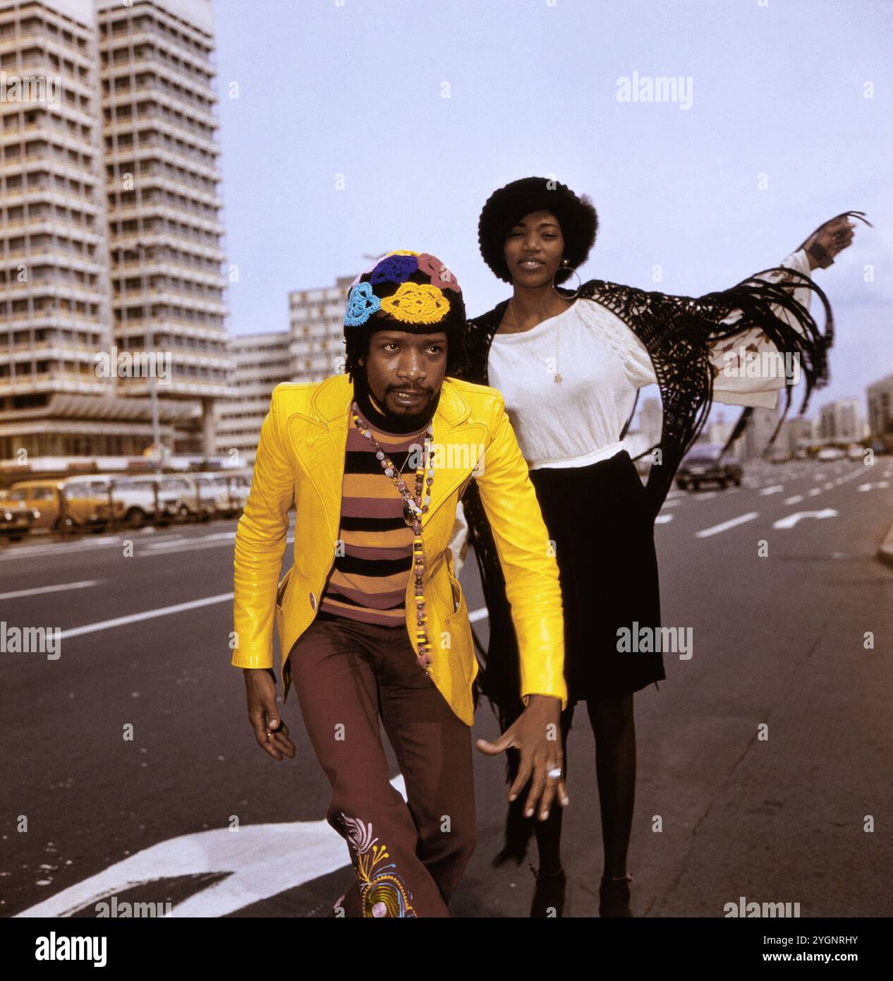 Malcolm Magaron aus St. Lucia (l.) und Liz Mitchell aus Jameika (r ...