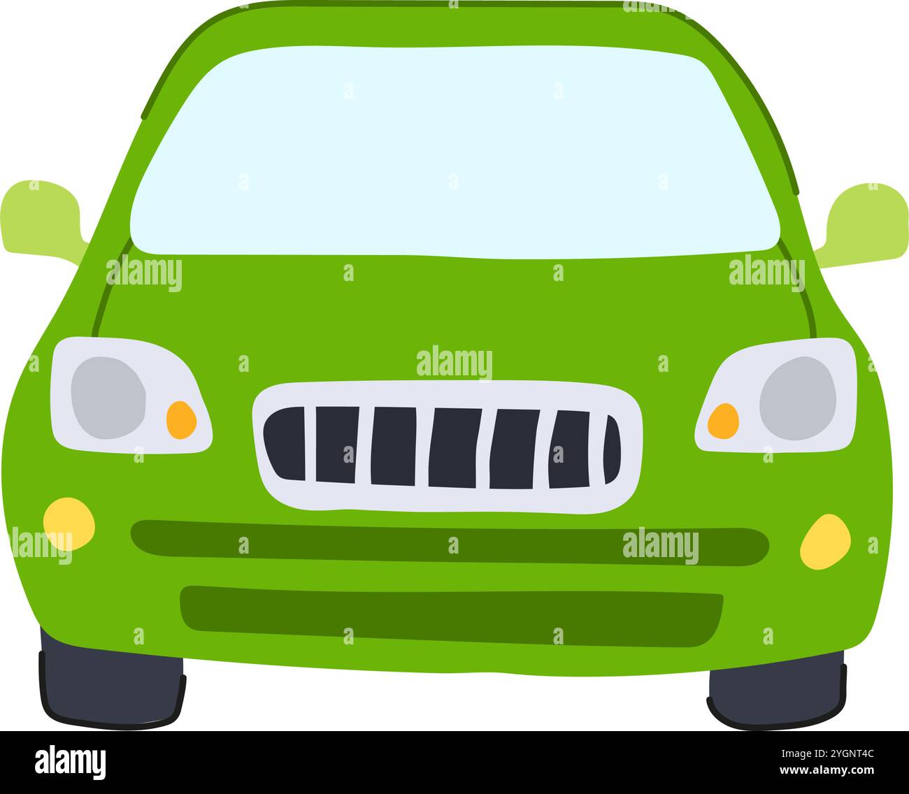headlights car front cartoon vector illustration Stock Vector Image ...