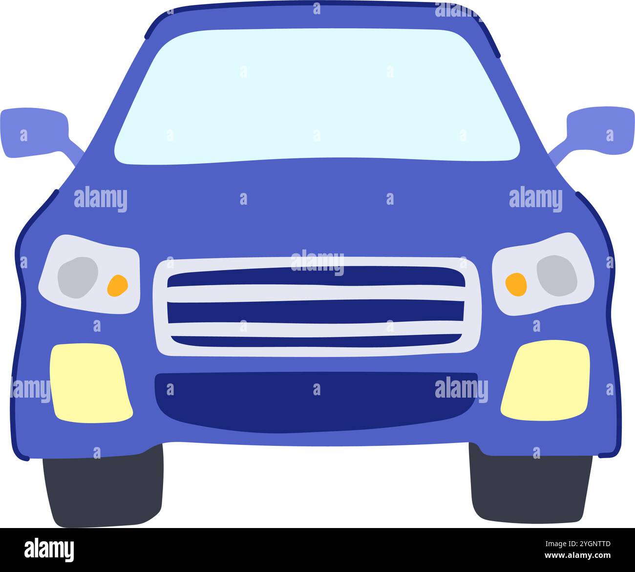 hood car front cartoon vector illustration Stock Vector Image & Art - Alamy