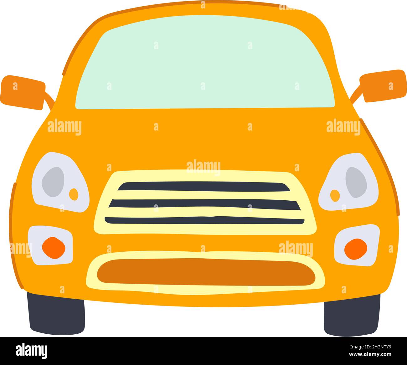 foglights car front cartoon vector illustration Stock Vector Image ...