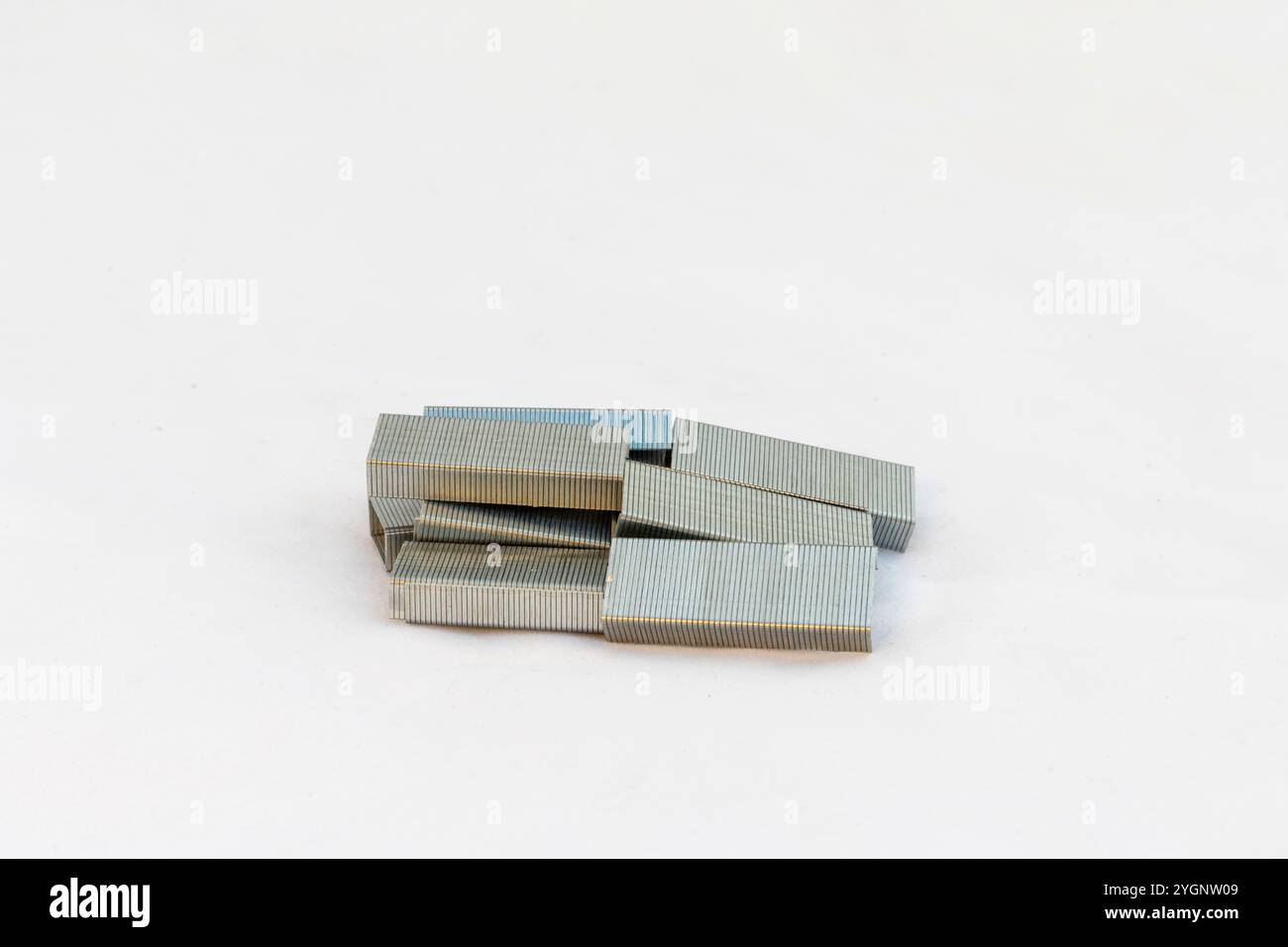 Metal staples isolated on a white background with copy space Stock ...