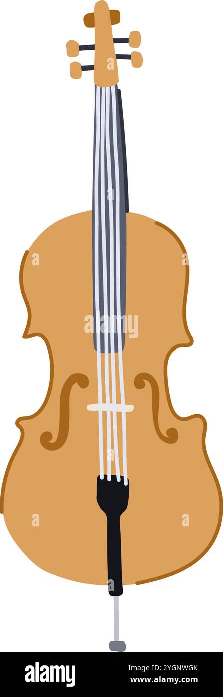 instrument cello cartoon vector illustration Stock Vector Image & Art ...