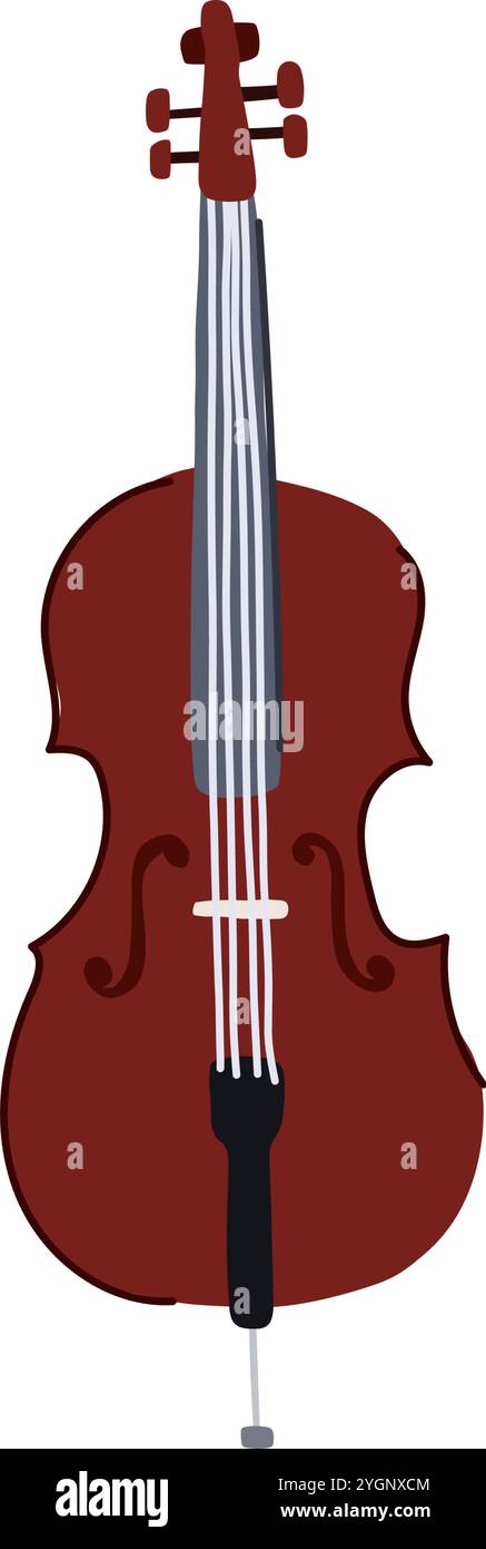 strings cello cartoon vector illustration Stock Vector Image & Art - Alamy