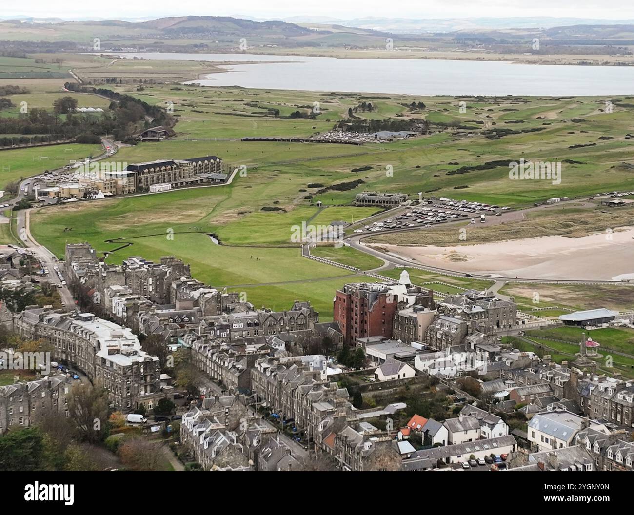 Aerial drone view of St Andrews Scotland Stock Photo - Alamy