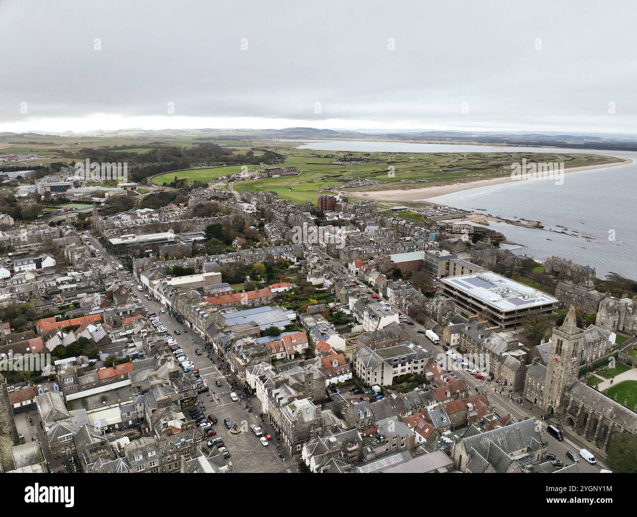 Aerial drone view of St Andrews Scotland Stock Photo - Alamy