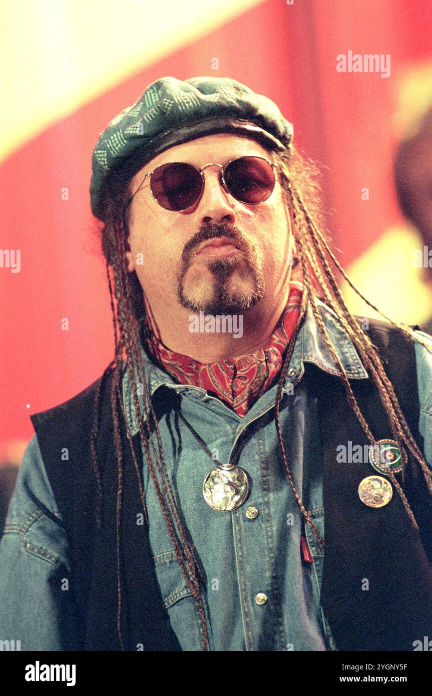 Milan Italy 15/05/1997: Sir Oliver Skardy, singer of the Pitura Freska ...