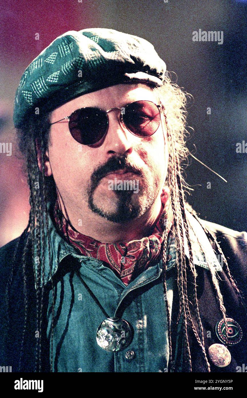 Milan Italy 15/05/1997: Sir Oliver Skardy, singer of the Pitura Freska ...