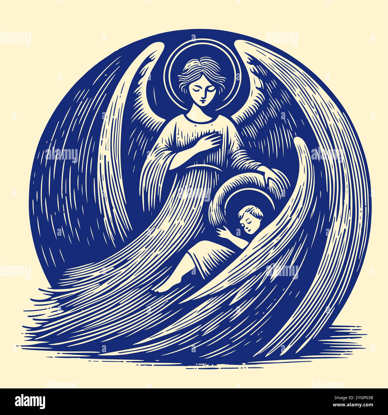 Guardian angel protecting child hi-res stock photography and images - Alamy