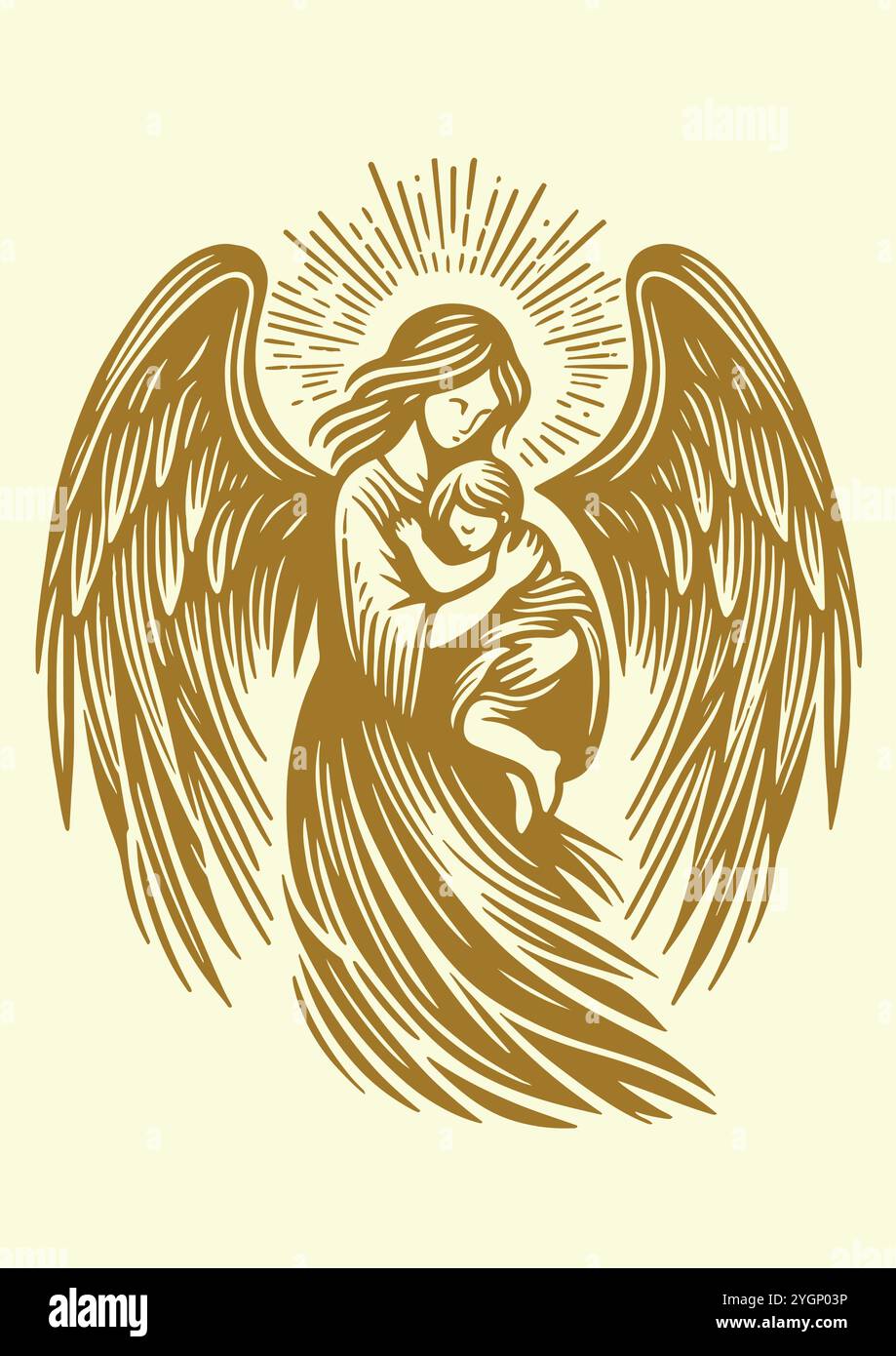 Guardian angel protecting child hi-res stock photography and images - Alamy