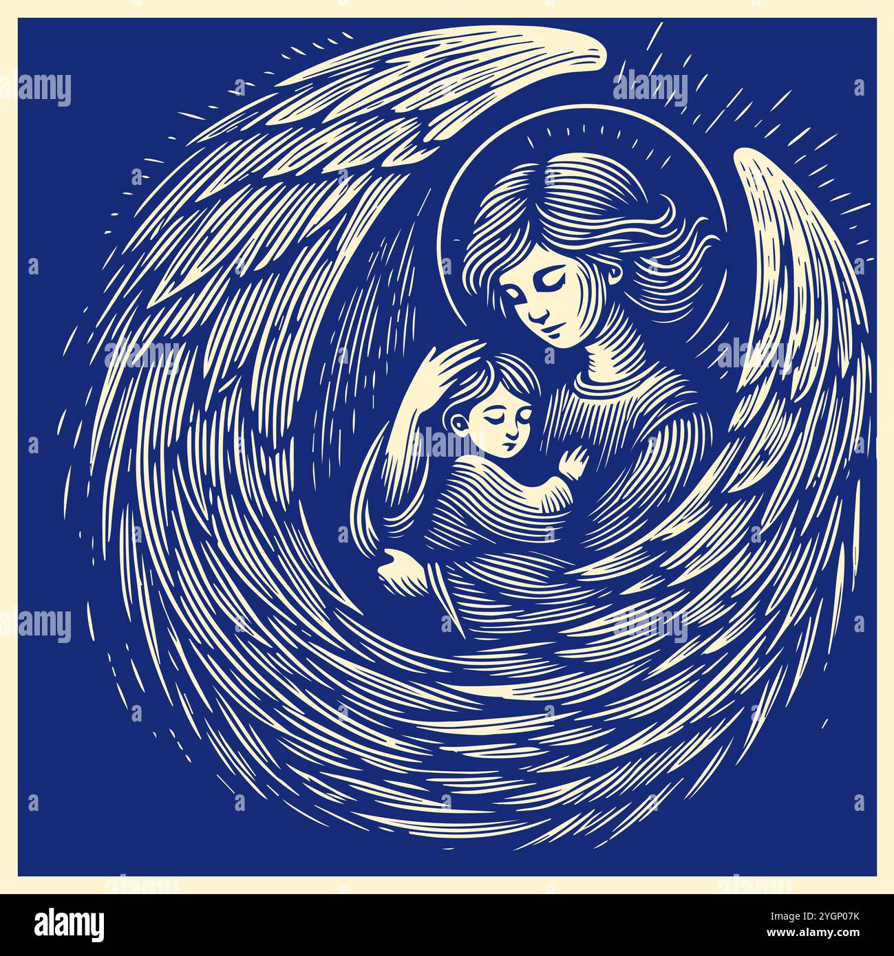 Guardian angel protecting child hi-res stock photography and images - Alamy
