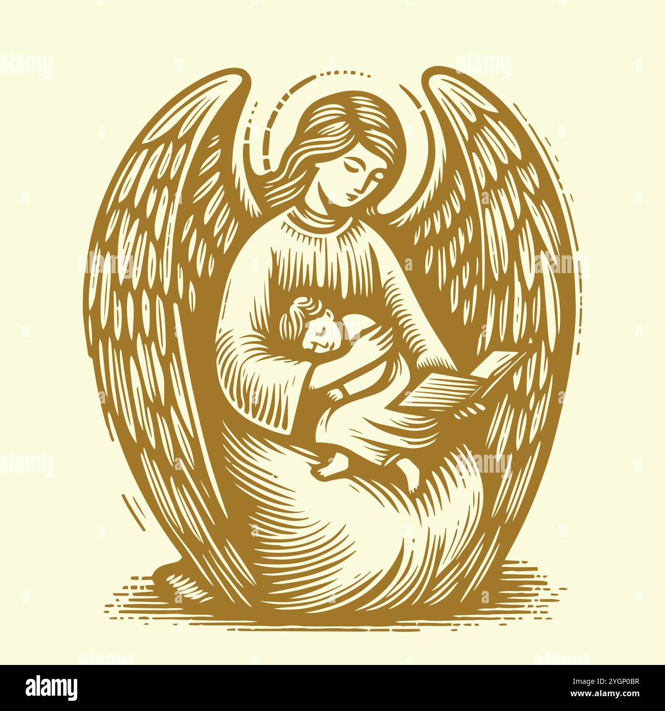Guardian angel protecting child hi-res stock photography and images - Alamy