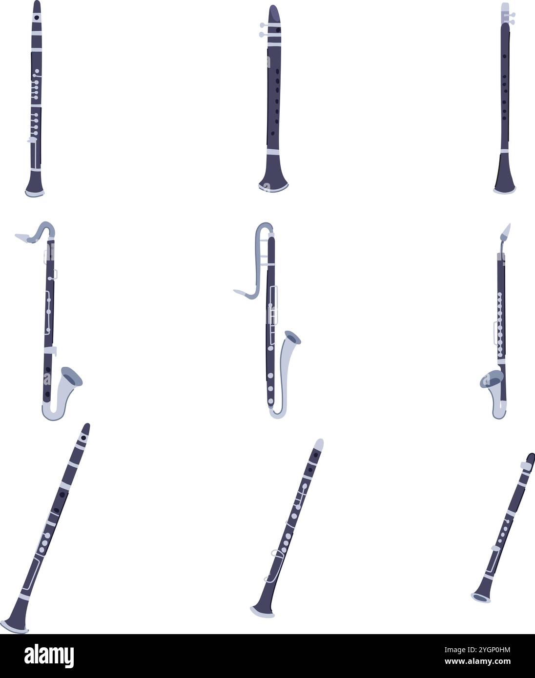 clarinet set cartoon vector illustration Stock Vector Image & Art - Alamy