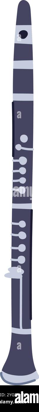 woodwind clarinet cartoon vector illustration Stock Vector Image & Art ...