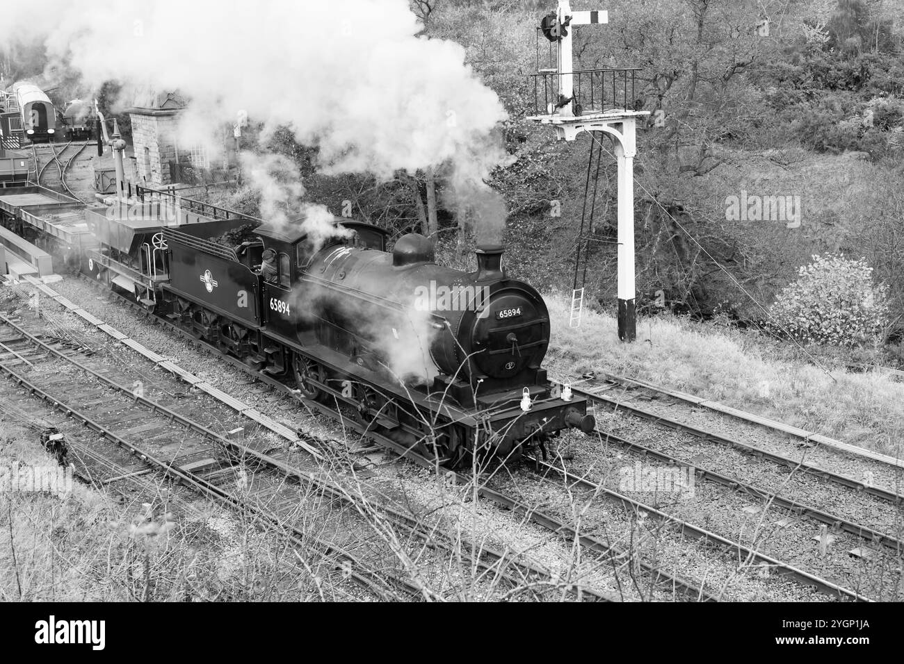 Steam train goathland railway Black and White Stock Photos & Images - Alamy