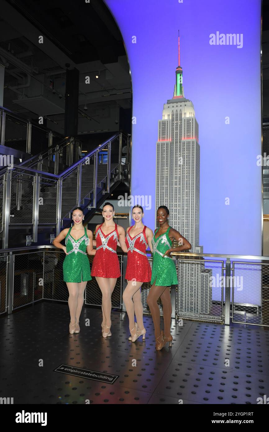 New York, USA. 08th Nov, 2024. The Radio City Rockettes visit the ...