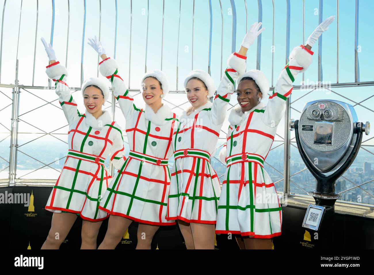 New York, USA. 08th Nov, 2024. The Radio City Rockettes visit the ...