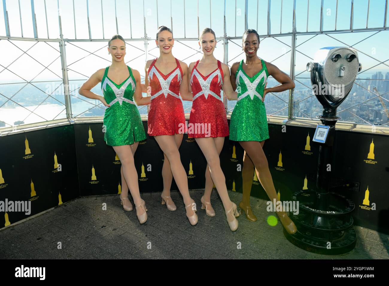 New York, USA. 08th Nov, 2024. The Radio City Rockettes visit the ...