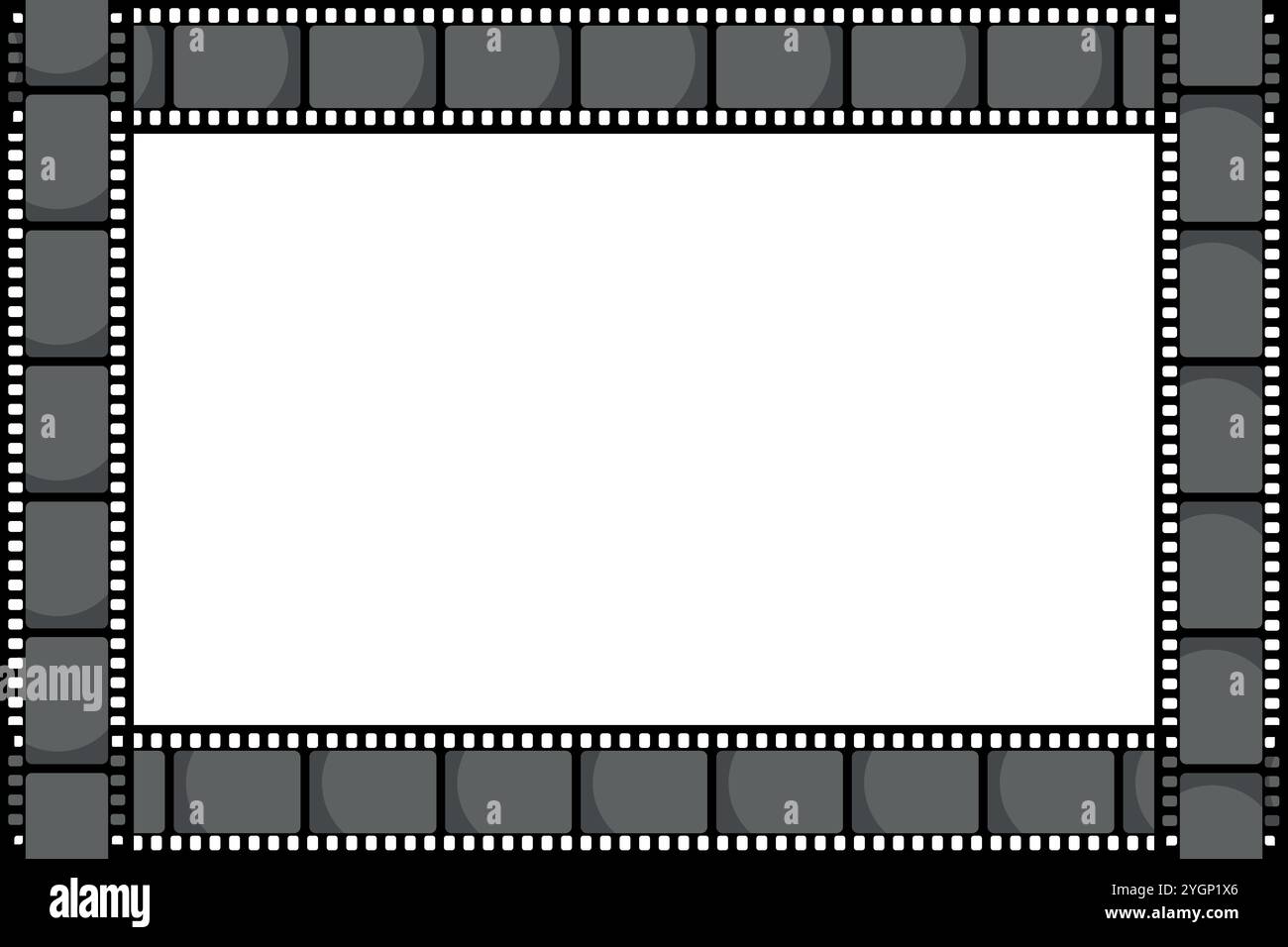 Film strip frame isolated on white background. Vector illustration ...