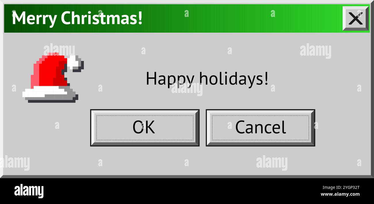 Merry Christmas themed dialogue box with Santa red hat. Abstract ...