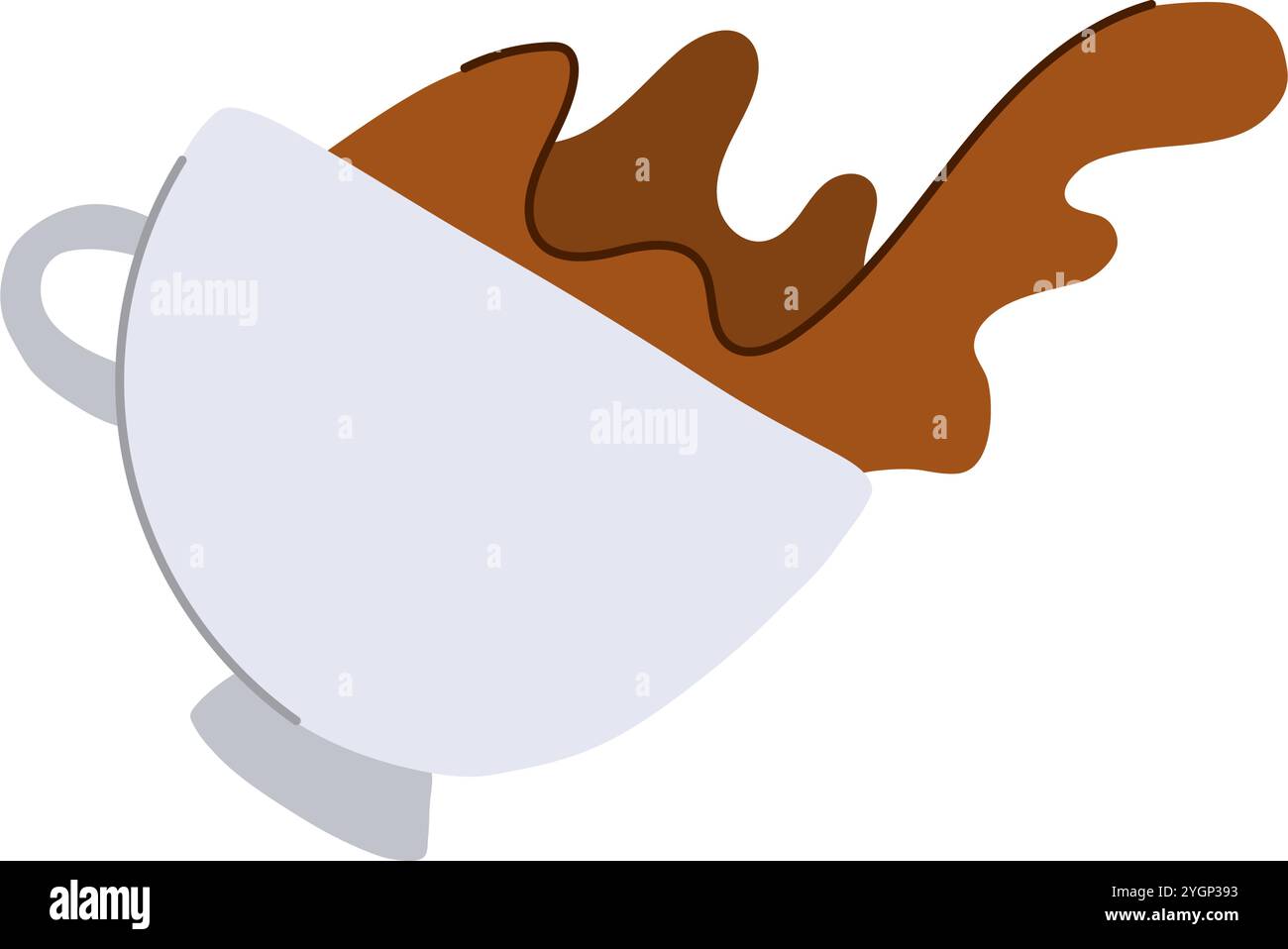 hot coffee cup splash cartoon vector illustration Stock Vector Image ...