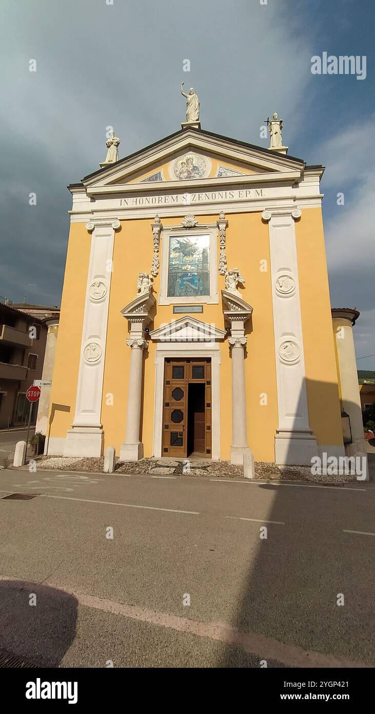 Classic church in Fumane town, Italy Stock Photo - Alamy