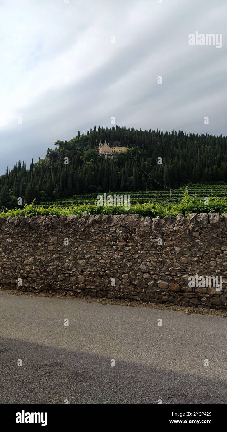 View of Madonna de la Salette in Fumane town, Italy Stock Photo - Alamy