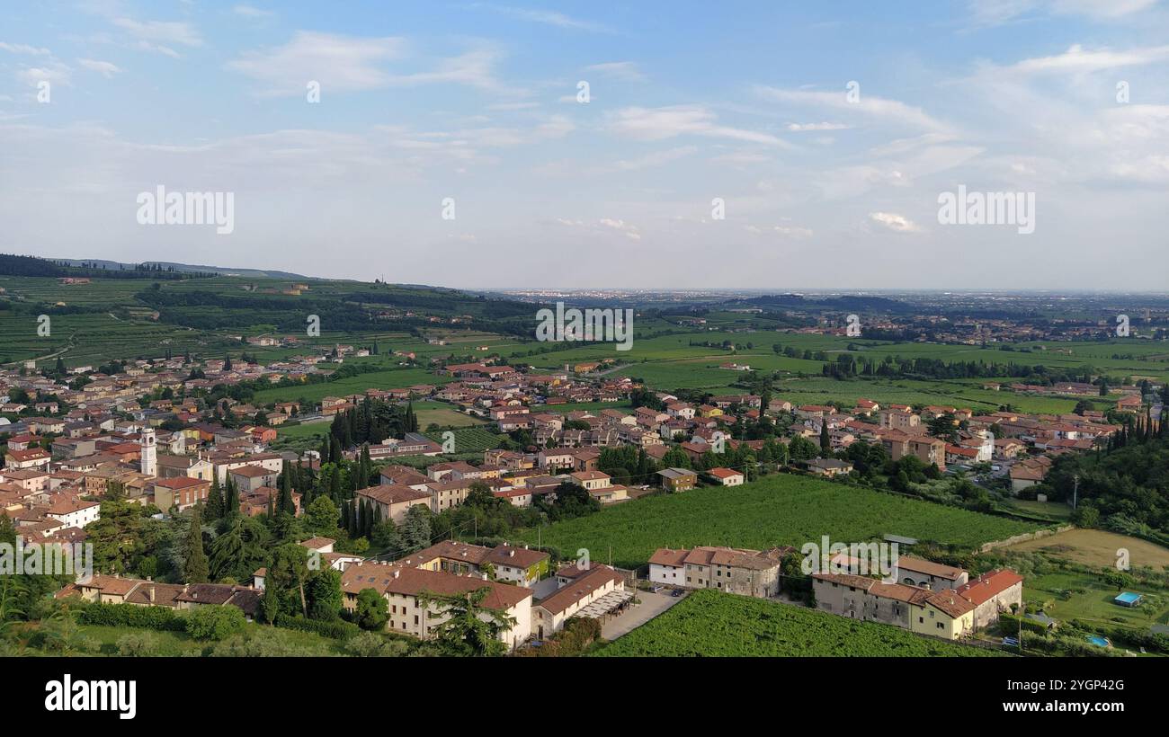 View of Madonna de la Salette in Fumane town, Italy Stock Photo - Alamy