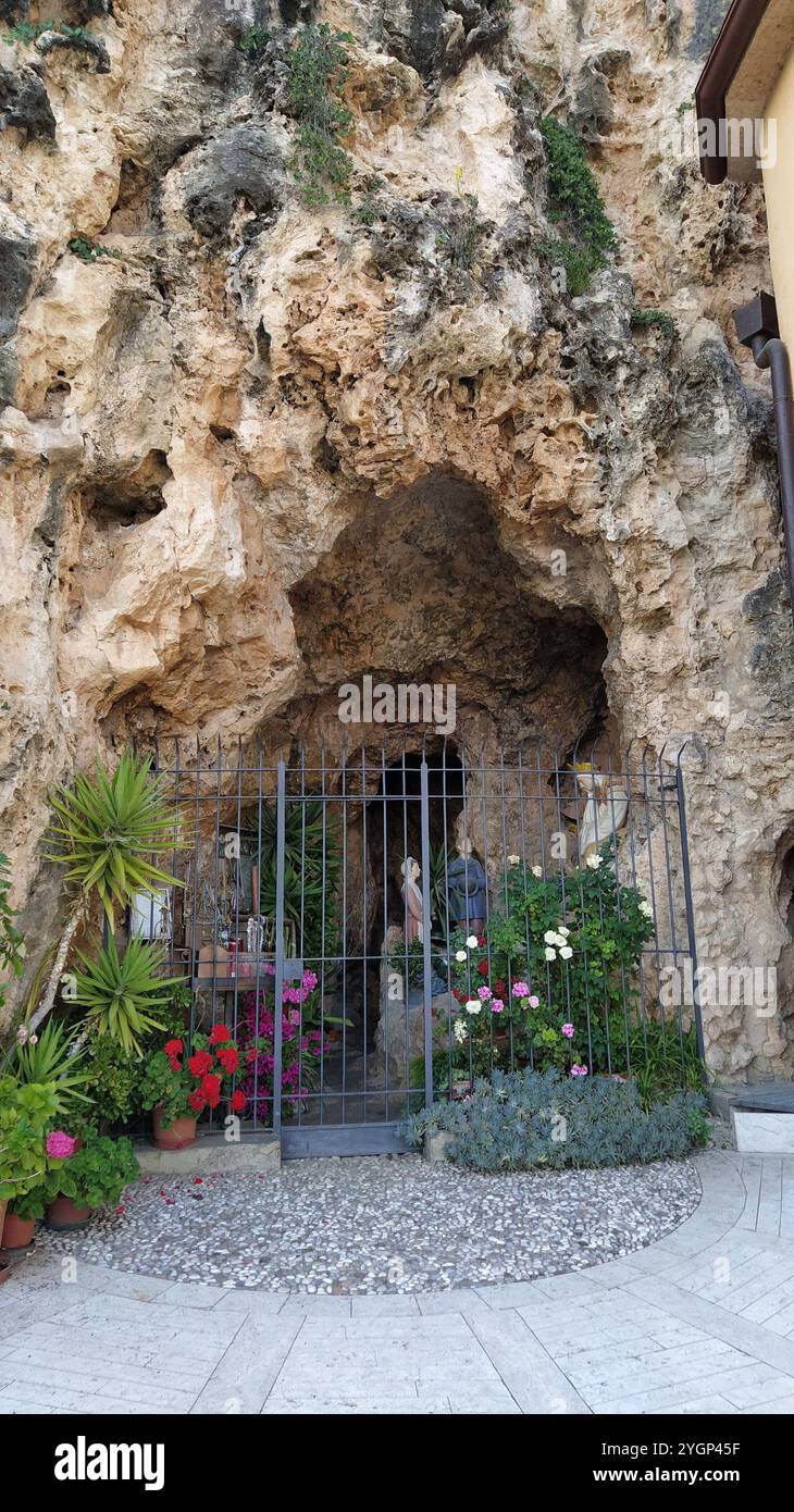 View of Madonna de la Salette in Fumane town, Italy Stock Photo - Alamy