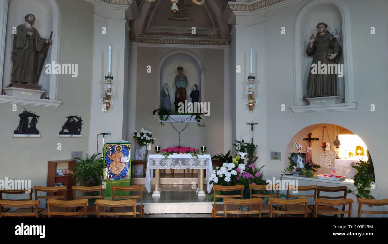 View of Madonna de la Salette in Fumane town, Italy Stock Photo - Alamy